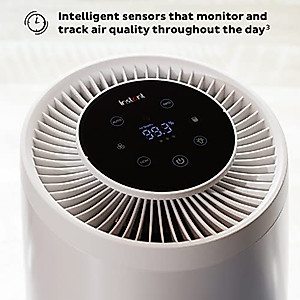 Instant HEPA Quiet Air Purifier, From the Makers of Instant Pot with Plasma Ion Technology for Rooms up to 1,940ft2, removes 99% of Dust, Smoke, Odors, Pollen & Pet Hair, for Bedrooms, Offices, Pearl