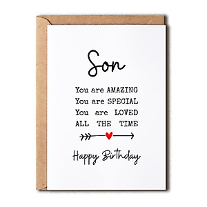 Son Birthday Card Poem Card For Son - You Are Amazing - Birthday Card For Son - Card For Son - Birthday Card Son