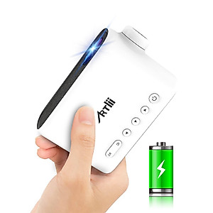 Mini Projector with Built-in Battery, 2023 Artlii Q Portable Art Projector for Tracing, Great Gift Ideas for Kids, Cartoon, Camping, Cookie Decorating, Compatible with iOS, Android, TV Stick, HDMI