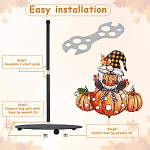 Thanksgiving Paper Towel Holder,Fall Kitchen Decor,Fall Bathroom Decorations with Pumpkin Gnomes Decor Accessories,Autumn Large Metal Towel Holder Stand for Countertop