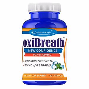 Celebrity LifeStyle Product Oxibreath Dental Probiotics for Fresh Breath, Support Fresh Breath, Vegetarian Oral Health Support, Oral Probiotics for Mouth Bad Breath for Men & Women- 120 Capsules