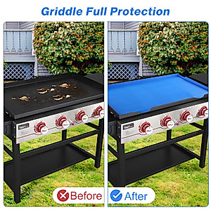 28" Silicone Griddle Mat for Blackstone Grill, Heavy Duty Food Grade Silicone Griddle Buddy Mat Top Cover for Blackstone Griddle Grill, Protect Griddle No Rust Dirt From Animal, Reusable Griddle Mat