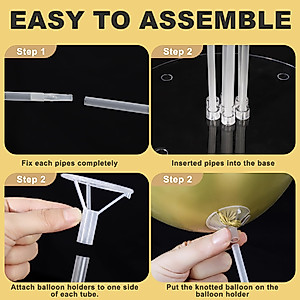 HPLYEL 10 Sets Balloon Stand Kit, Balloon Sticks Holder with Base Birthday Wedding Graduation Party Decortaions Table Centerpieces Balloon Arch kit