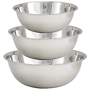 Tiger Chef Mixing Bowls Stainless Steel 13, 16 & 20 Quart Multi-Purpose Commercial Large, Set of 3