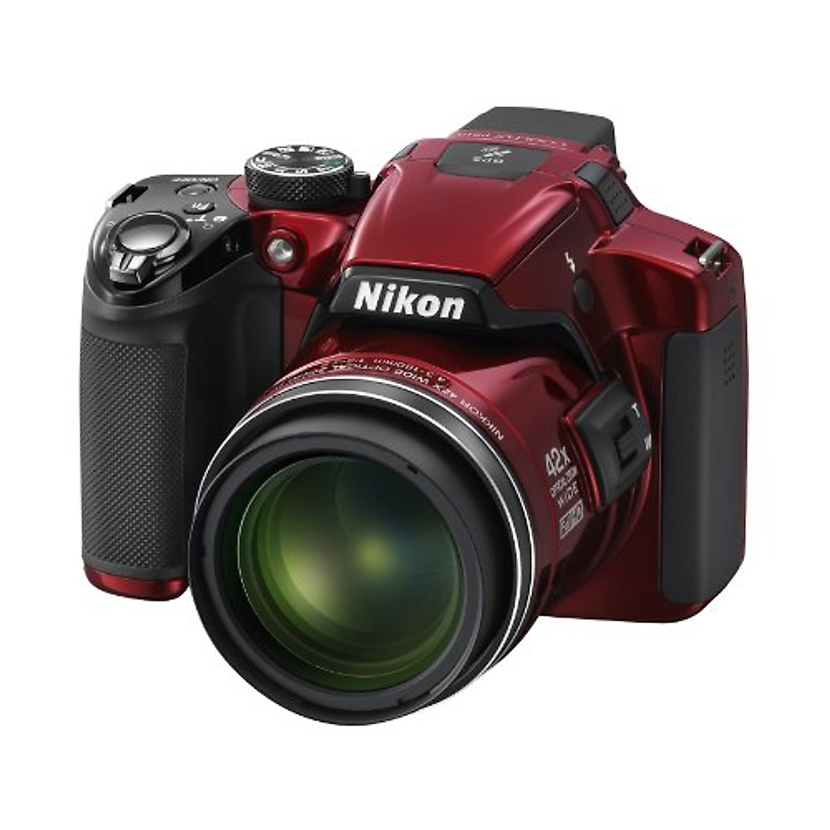 Nikon COOLPIX P510 16.1 MP CMOS Digital Camera with 42x Zoom NIKKOR ED Glass Lens and GPS Record Location (Red)