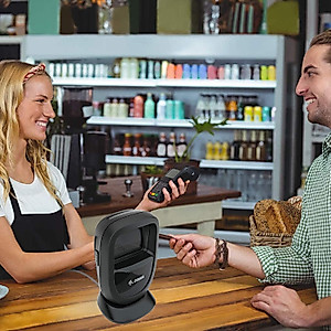 Zebra DS9308 1D 2D Presentation Barcode Scanner Omni Directional QR Black Image Reader for Screen and Printed Bar Code Scan (DS9308-SR4U2100AZY)