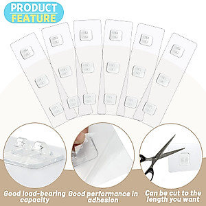 NEWJINXIN 12 Packs Shower Caddy Adhesive Hooks Replacement,No Drilling Strong Transparent Adhesive, Strong Sticker Hooks for Bathroom Shower Caddy，Storage Shelves and Kitchen Racks (3 Hooks)