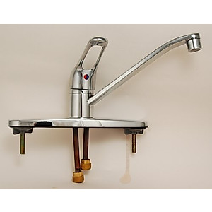 8" Kitchen Deck Faucet, Chrome Finish, 1-handle, Washerless - By Plumb USA