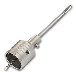 GRAFF 4 Inch SDS Max Rotary Hammer Core Bit - Core Drill Bit for Concrete, Masonry, Cement, Silicate Brick - Concrete Hole Saw with SDS Max Shank 20'' (500mm) and Center Drill