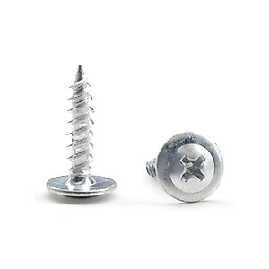 IMScrews 200pcs #8 x 3/4" Truss Head Screws Standard Thread Self Tapping Screws Wood Work MDF Zinc