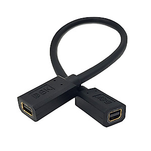 Qaoquda 8K Mini DisplayPort Cable, 1FT Mini DP Female to Female Coupler Cord for with Mini DP PC/Laptop or Thunderbolt 2 Mac PC (mini DP female to female)