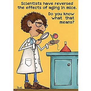 Oatmeal Studios Reverse Effects of Aging In Mice Humorous/Funny Birthday Card