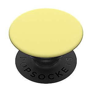 Simple Solid Color Chic Plain Pastel Light Yellow Design PopSockets Swappable PopGrip