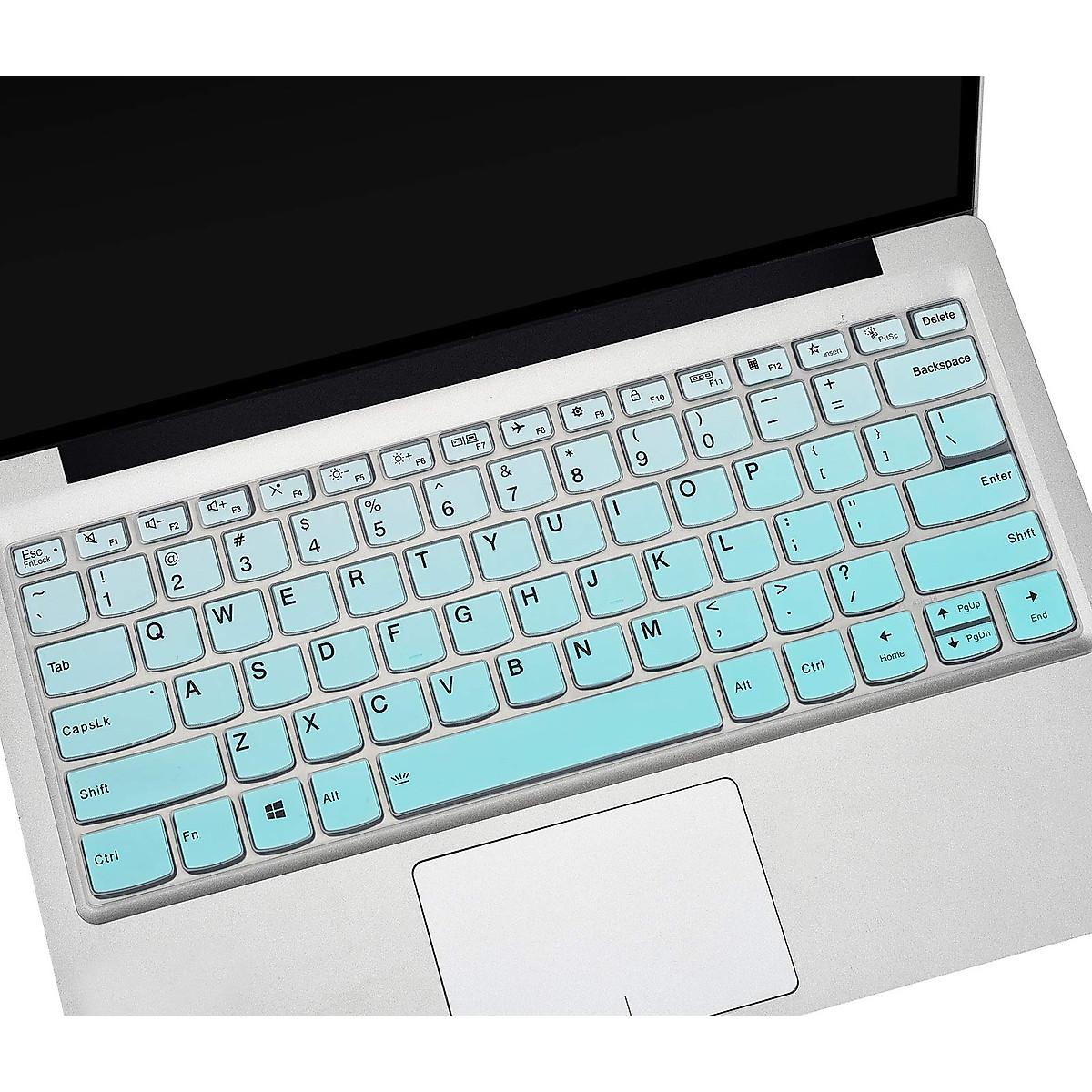 Keyboard Cover Skin for Lenovo Flex 5 14 2-in-1 Laptop/Yoga 7i 5i,Lenove Idepad S540 14 inch/Lenovo IdeaPad 5 14"/IdeaPad Slim 7 14, Keyboard Skin Protector for Lenovo Flex 5 14"-Gradual Mint