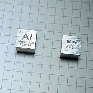 Lingxuinfo High Purity 4N Aluminum Cube Pure Al Block 10mm 99.9% Pure for Element Collection Lab Experiment Material Hobbies