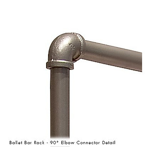 Only Mannequins® Pipe Series Commercial Quality Adjustable 2-Way Ballet Style Rolling Garment Clothing Rack, Anthricite Grey