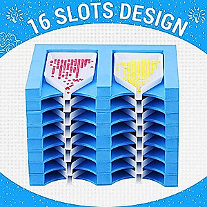 Kisty 16 Slots Diamond Painting Tray Organizer Diamond Painting Accessories Tray Diamond Painting Tools Kits Organizer Blue