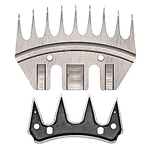 NC Sheep Shears Blades Sheep Clippers 13 Tooth Livestock Electric Sheep Shearing Replacement Blades Wool Comb Cutter Goats Clipper Scissors Blade for Sheep Alpacas Goats (Straight, 13 Tooth)