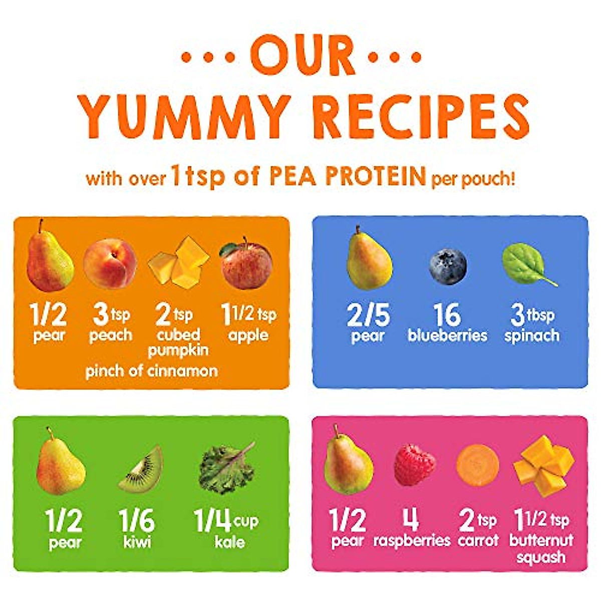 Happy Tot Organics Stage 4 Baby Food Pouches, Gluten Free, Vegan Snack, Fiber & Protein Fruit & Veggie Puree, Fruit & Veggie Variety Pack, 4 Ounce (Pack of 16)