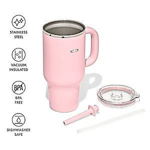 OXO Strive XL Tumbler with Handle – 40 oz. – Rose Quartz