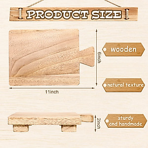 Wood Pedestal Stand Riser Wood Footed Tray for Bathroom Home Kitchen Wooden Soap Holder for Bottles Plant Makeup Tissues Candles Guest Jewelry Soap(Elegant Color, 1.57 x 6 x 11 Inch)