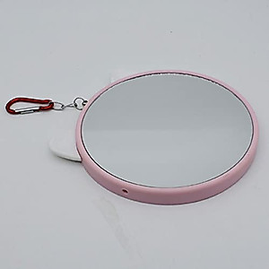 POPETPOP Parakeet Mirror 2 Pcs Bird Mirror Cockatiel Mirror Hanging Interactive Parrot Toy Bird Cage Mirror for Parakeet Cockatiel Conure Lovebirds Finch Pink Bird Mirror