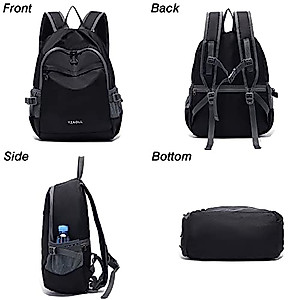 YZAOLL 20L Lightweight Packable Hiking Backpack,Small Hiking Backpack Day Pack for Women Men Travel Camping Vacation,Black