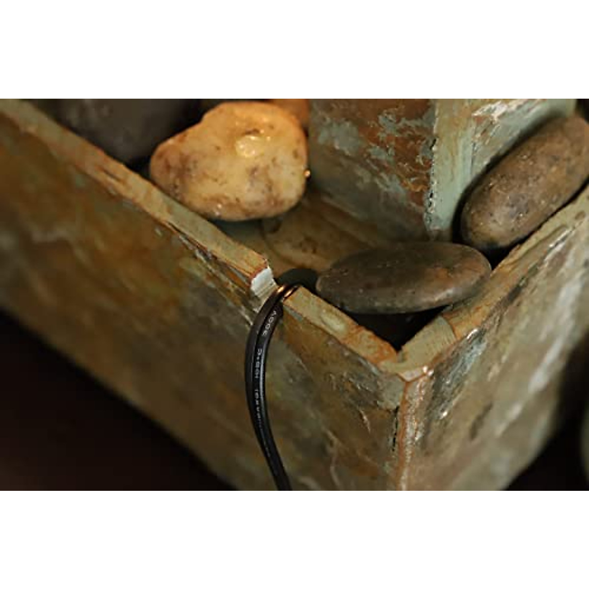 Kenroy Home 51008SLCOP Spillway Indoor Table Water Fountain, Slate and Copper