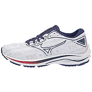 Mizuno Women's Wave Rider 25 Running Shoe, White, 9.5