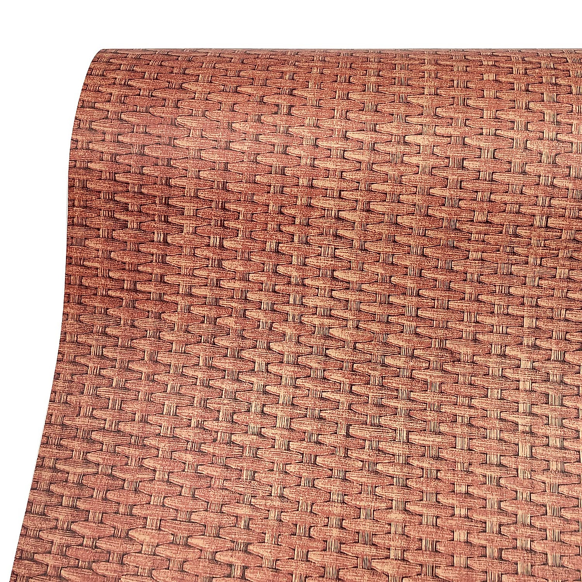 Yifely Light Brown Weave Wood Grain Furniture Paper Self-Adhesive Shelf Liner Door Sticker 17.7 Inch by 9.8 Feet