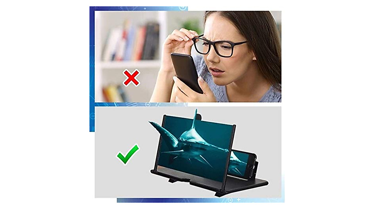 2021 3D HD Screen Magnifier - Eye Protection & Foldable
