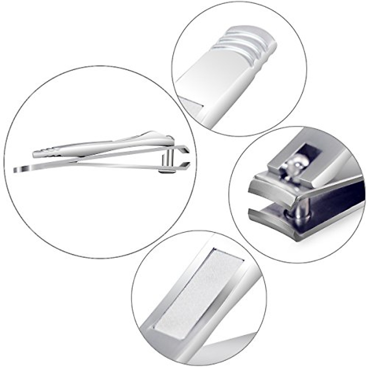 Nail Clippers Set - Chicone Stainless Steel Fingernail and Toenail Nail Cutter and Trimmer for Men Women with Gift Box