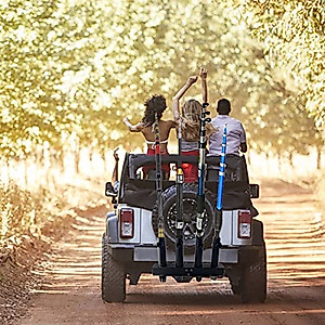 VANROUG Upgrade Hitch Mount 4 Truck Flag Pole Holder,Fishing Rod Storage Rack Adjustable Angle for Any Vehicle with Standard 2" Hitch Receiver,Black