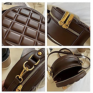 Chloe soo Women Leather Shoulder Bags Crossbody Bag Round Clutch Purse Tote Handbag Retro Classic Purse 36