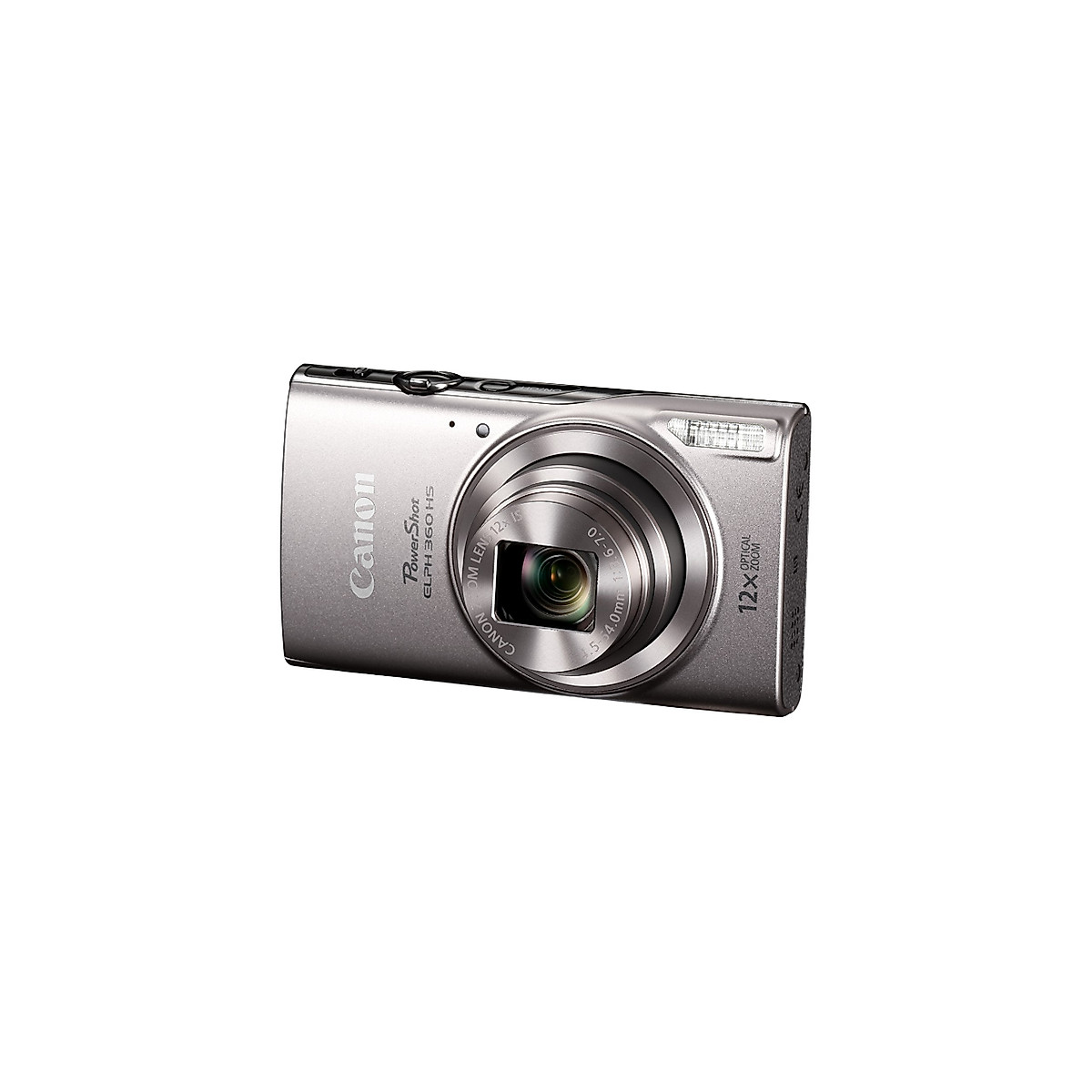 Canon PowerShot ELPH 360 Digital Camera w/ 12x Optical Zoom and Image Stabilization - Wi-Fi & NFC Enabled (Silver) (Renewed)