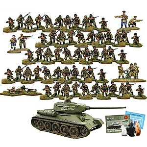 WarLord Bolt Action Soviet Army Starter Army Pack 1:56 WWII Military Wargaming Plastic Model Kit, Small