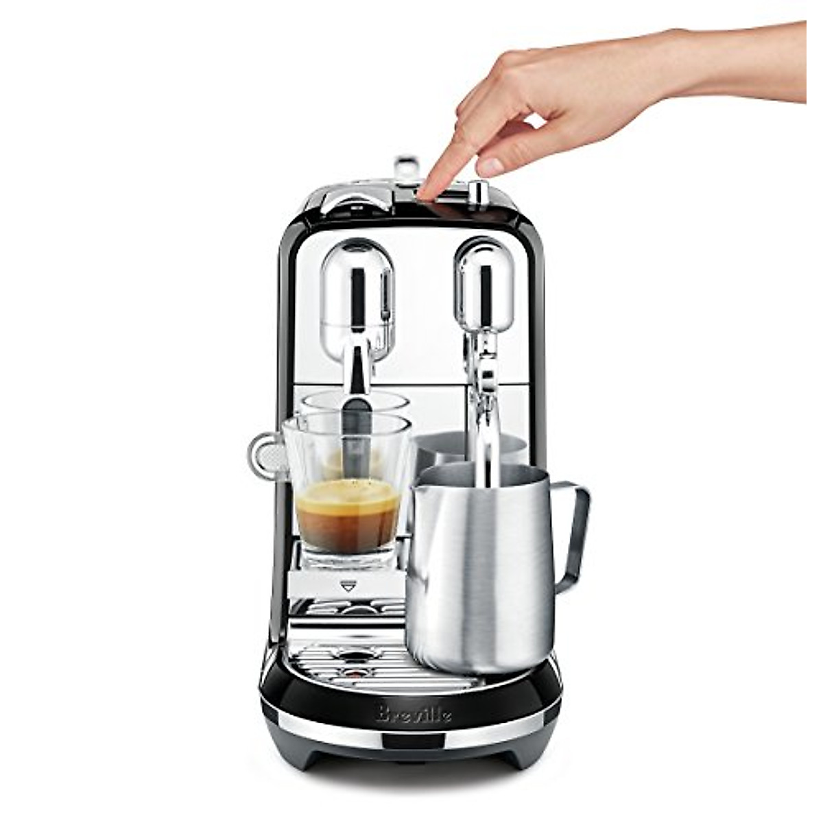 Breville Nespresso Creatista Single Serve Espresso Machine with Milk Auto Steam Wand, 1.5 liters, Black