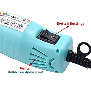 mofa Resin Heat gun,6.6ft Cable 300W Hot Air Gun for Crafting,Acrylic Paint Dryer Multi-Purpose Electric Heating Nozzle (Blue)