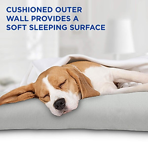 Arf Pets Dog Self Cooling Pet Bed – Solid Gel Based Self Cooling Mat for Pets, Includes a Foam Based Bolster Bed for Extra Comfort