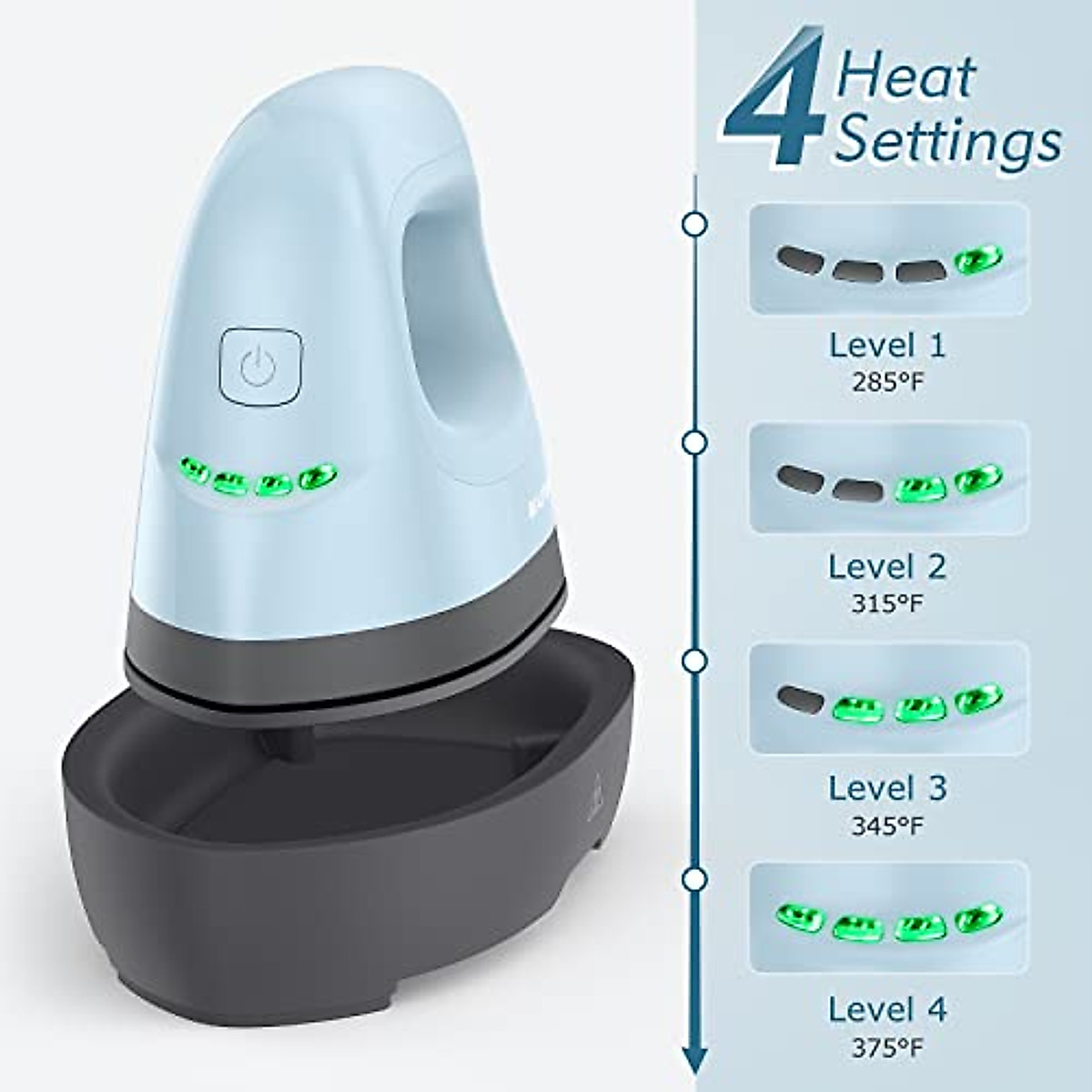 BEAUTURAL Mini Heat Press Machine, Easy to Use for T-Shirts, Shoes, Hats, Bags and Small HTV Vinyl Projects Transfer, 4 Heat Settings & Precision Tip, Ceramic Coated Heating Plate, 120V