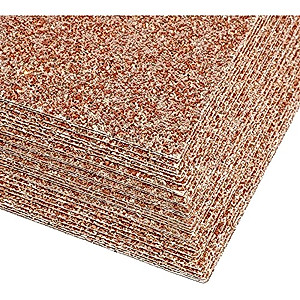 Rose Gold Glitter Cardstock Paper ( 8.5 x 11 Inches, 30 Pack)