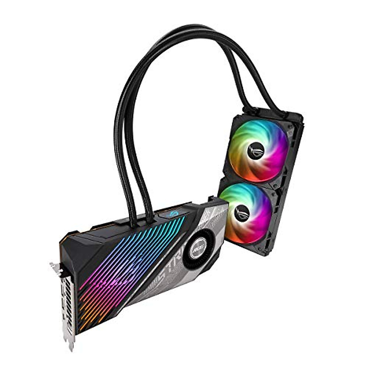 ASUS ROG Strix LC AMD Radeon™ RX 6800 XT OC Edition Gaming Graphics Card (PCIe 4.0, 16GB GDDR6, HDMI 2.1, DisplayPort 1.4a, Full-Coverage Cold Plate, 240mm Radiator, 600mm tubing, GPU Tweak II)