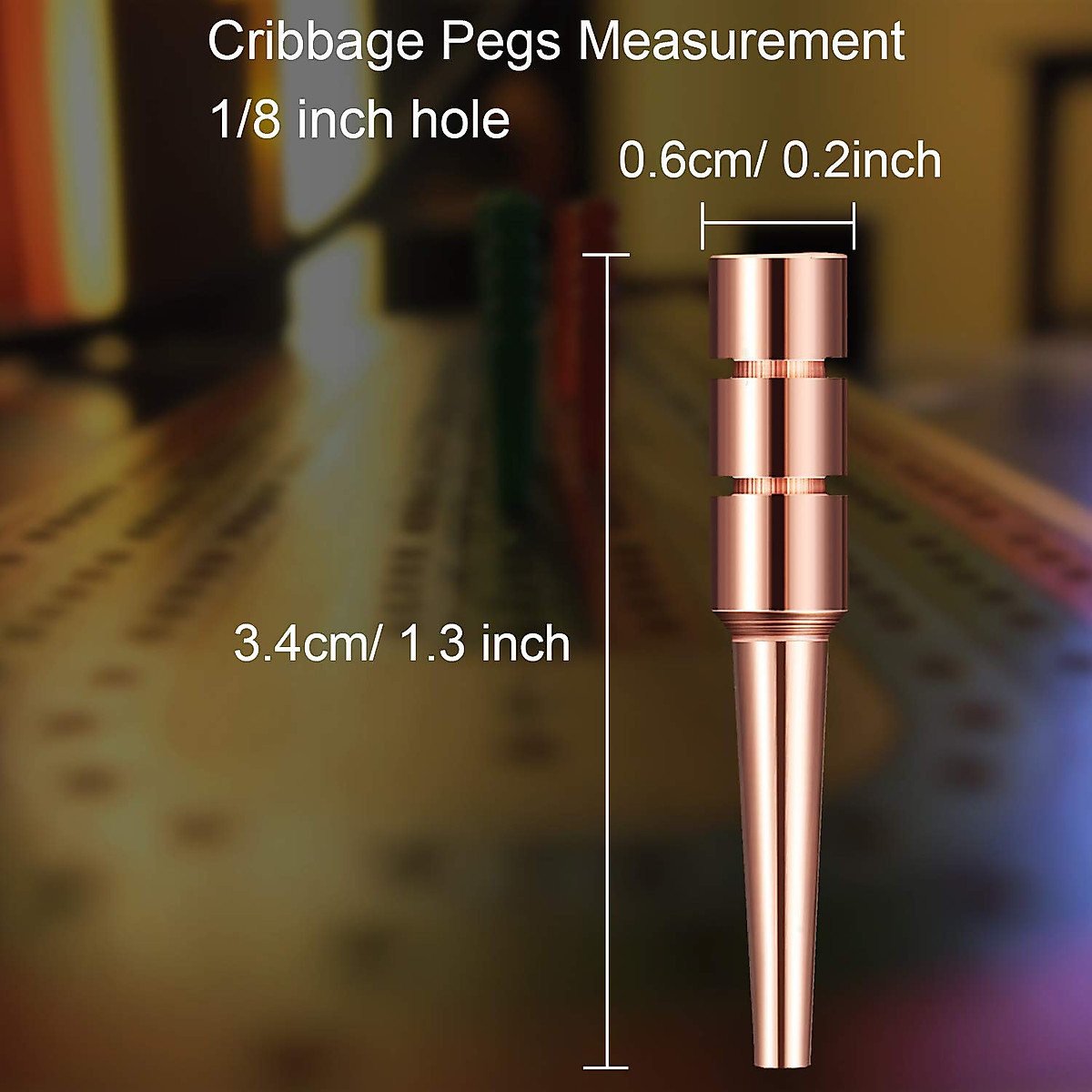 Metal Cribbage Pegs Cribbage Board Pegs Fit Cribbage 1/8 Holes with Drawstring Storage Pouch for Cribbage Traditional Board Game 4 Colors 12 Pieces