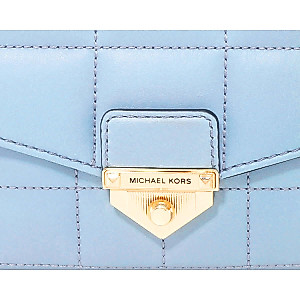 Michael Kors Pale Blue Soho Small Quilted Leather Shoulder Bag