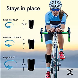 Body Helix Full Calf Support Brace for Calf Strain, Shin Splints, Tendonitis | Calf Injury Sleeve for Men and Women | HSA FSA Approved Calf Compression Shin Splint Sleeve (Black, Medium)