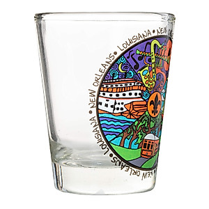 New Orleans Louisiana Iconic Multicolor Souvenir Shot Glass