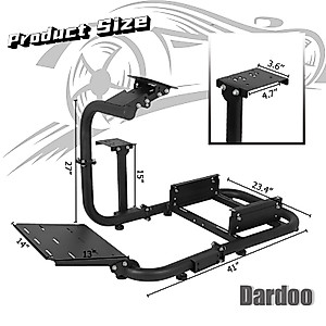 Dardoo G920 Gaming Simulator Cockpit Compatible with Logitech G27 G29 G923, Fanatec, Thrustmaster T300RS,TXRW Base for PS4,Xbox PC, Wheel Stand Without Wheel, Pedal, Handbrake and Seat