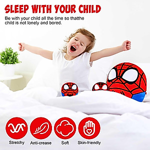 Hevano 3 in 1 Spider Plush Pillow, Super Soft Stuffed Animal Toys for Kids Adults, Plush Pillow Home Decorations, Spider Mommy Stuffed Animal Toys with 2 Babies in her Tummy