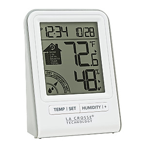 La Crosse Technology 302-1409-BW-W-INT Data Logger Indoor Comfort Meter, White