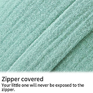 Muslin Nursing Pillow Cover Soft 100% Cotton Feeding Pillow Slipcover Fits Standard Infant Nursing Pillow or Positioner for Boy and Girl, Green